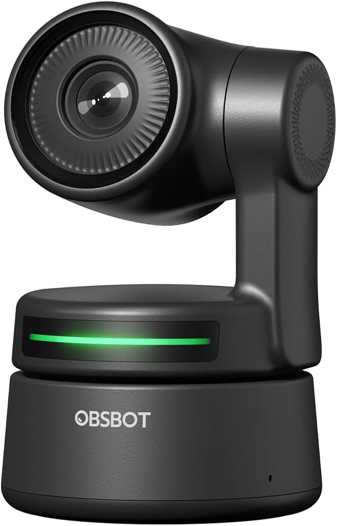 OBSBOT Tiny 2 Webcam 4K Voice Control PTZ, AI Tracking Multi-Mode ...