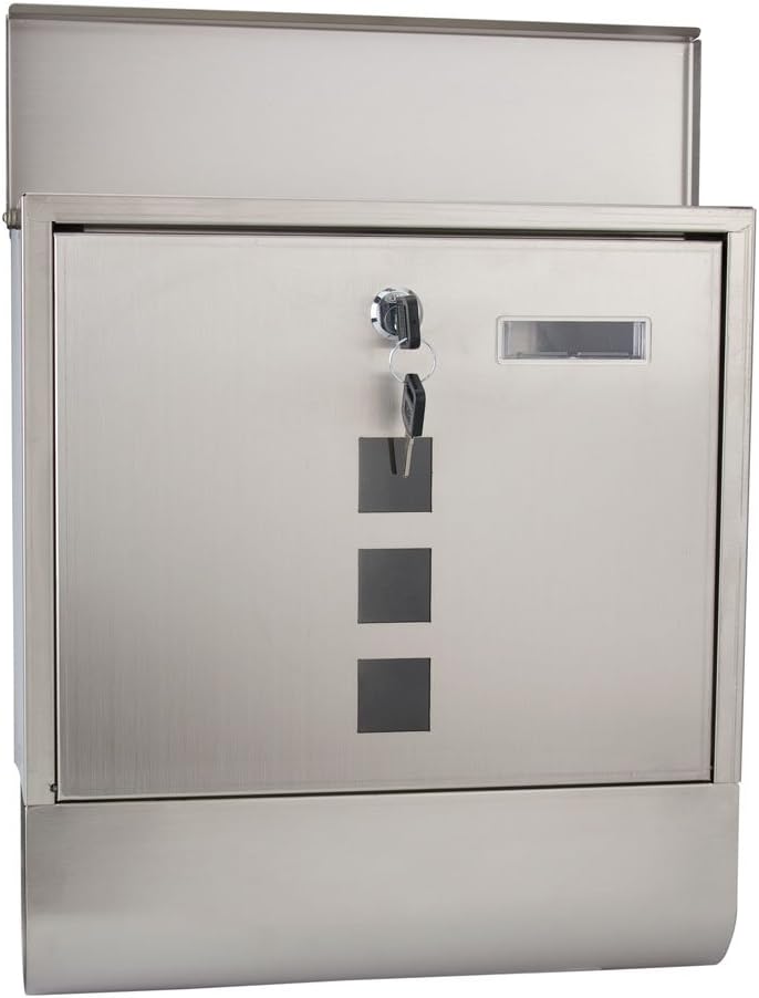 External Post Box Wall Mounted Mail Box Outdoor Letter Box for Outside ...