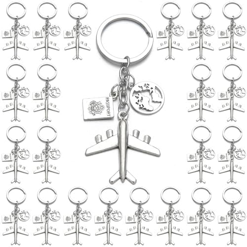 Amazon.com: Honbay 6PCS Metal Airplane Keychain Creative 3D Aircraft ...