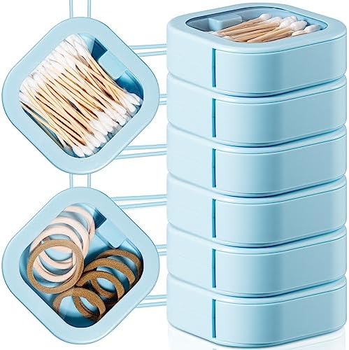 Amazon.com: Kathfly 6 Pcs Hair Tie Organizer Qtip Dispenser Bathroom ...
