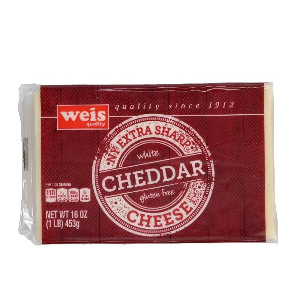 Amazon.com: Weis Quality, Cheese New York Extra Sharp White Cheddar Bar ...