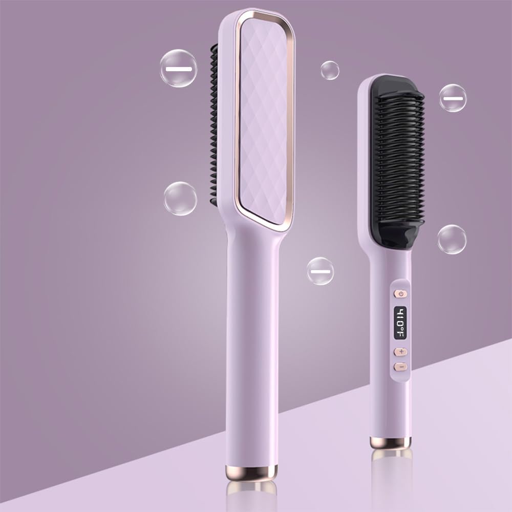 Amazon.com : Swagon Anion Hair Straightener Brush,Negative Ion Hair ...