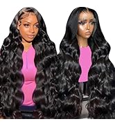 Amazon.com : Tuneful 30 Inch Body Wave Lace Front Wigs Human Hair 13x6 ...