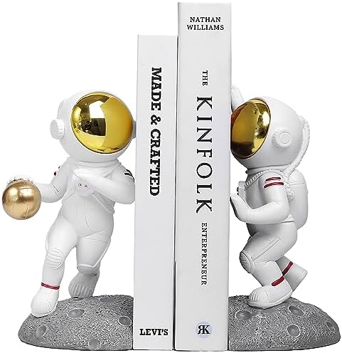 Amazon.com: Ureymx Astronaut Bookends, Space Theme Bookends for Shelves ...