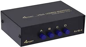 Amazon.com: 4 Port VGA Switch Video Selector Switcher Box,4 Input 1 ...