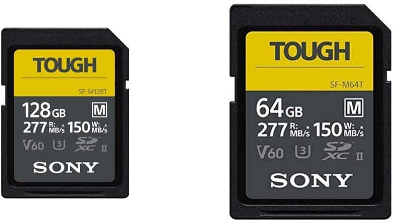 Amazon.com: Sony Tough-M Series SDXC UHS-II Card 128GB, V60, CL10, U3 ...