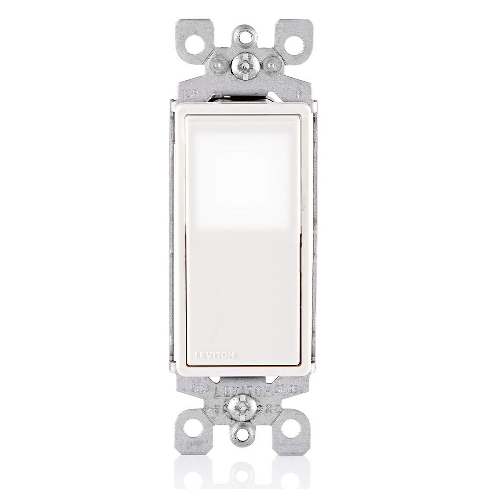 Amazon.co.jp: Leviton L5613-2W 15アンペア 120/277ボルト Decora LED照明ロッカー 3ウェイ ...