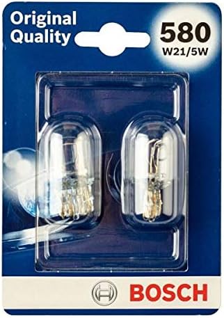 Amazon.com: BOSCH 580 (W21/5W) Original equipment car light bulbs - 12 ...