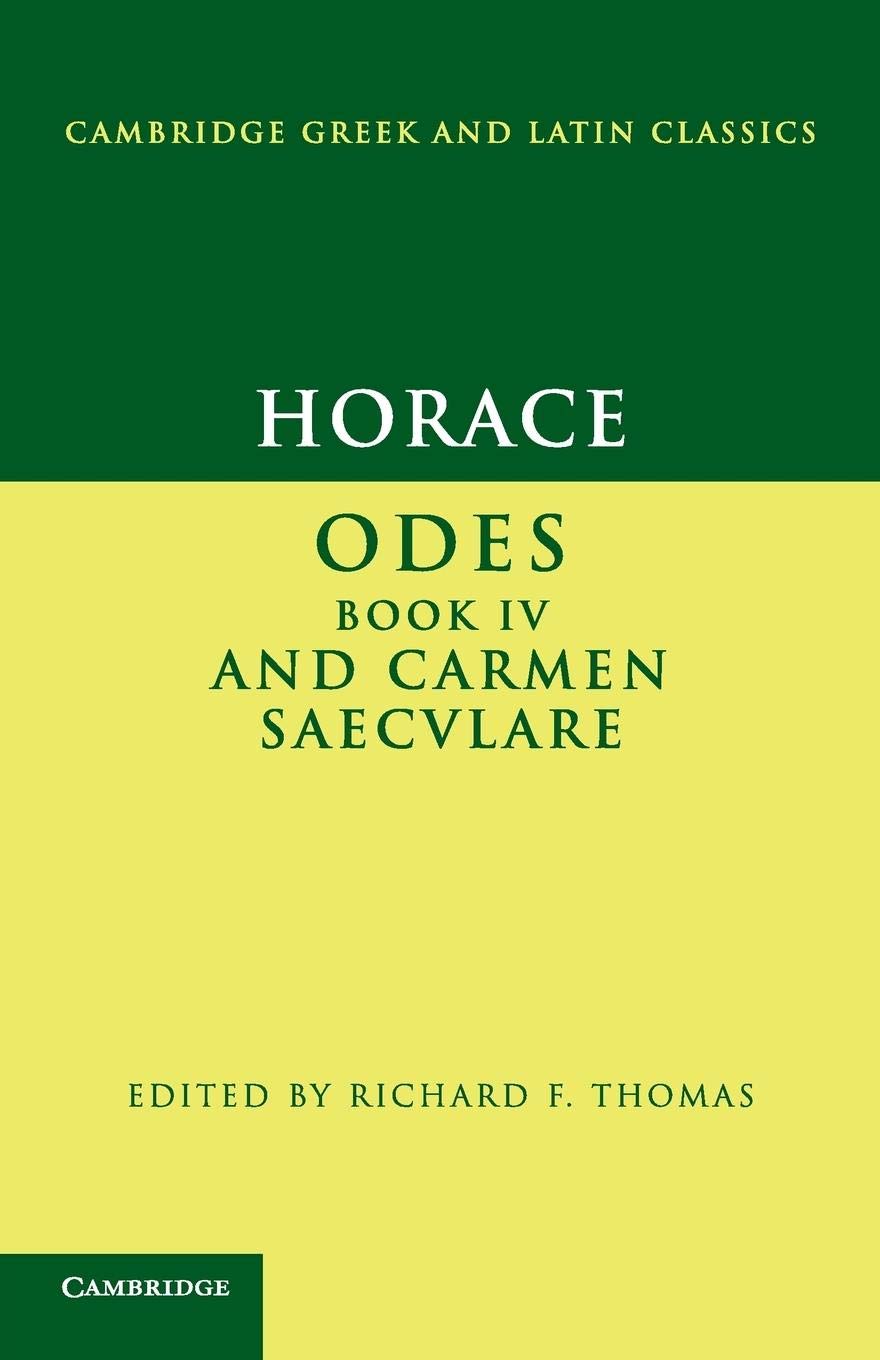 Amazon | Horace: Odes book IV and Carmen Saeculare (Cambridge Greek and ...