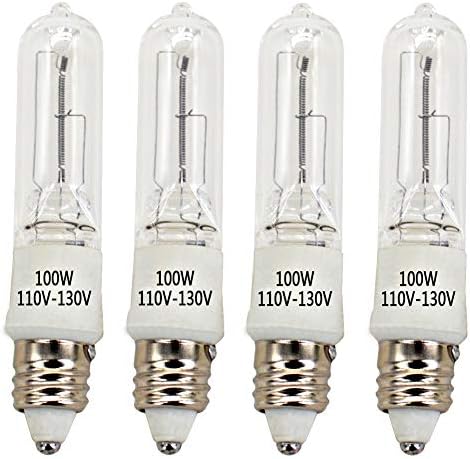 haraqi JD E11 120V 100 Watt Halogen Bulbs,Mini Candelabra Bulbs for ...