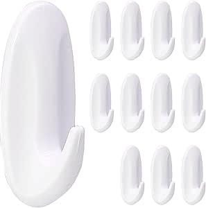 Amazon.com: Qjaiune 12 Pack Medium Utility Hooks, Holds up to 2.5 lb ...