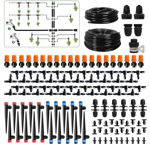 260 FT Drip Irrigation System Kit, Automatic Garden Watering System for ...
