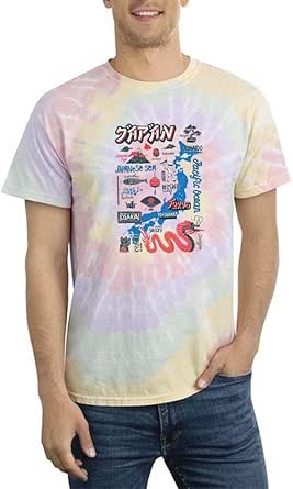 Smartprints Japan Tourist Map. Tie Dye Tee | Amazon.com