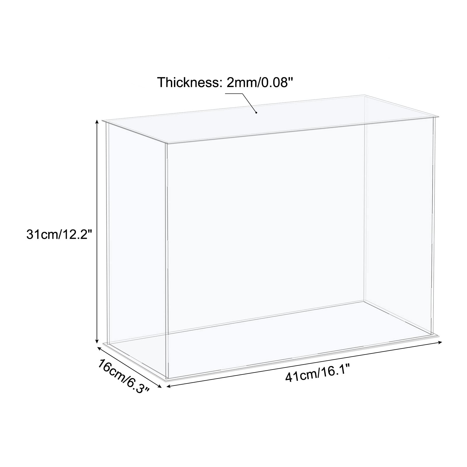 MECCANIXITY Acrylic Display Case Plastic Box Cube Storage Box Clear ...