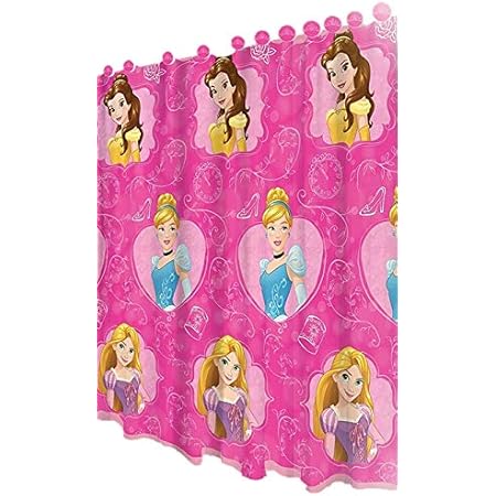 Amazon.com: Disney Princess Shower Curtain Set w/ 12 Hooks : Home & Kitchen