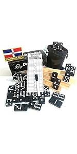 Amazon.com: Dominican Dominoes Double Six Set with Dominican Republic ...