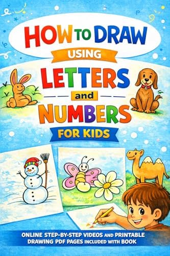How to Draw Using Letters and Numbers for Kids : Turn the Alphabet and ...