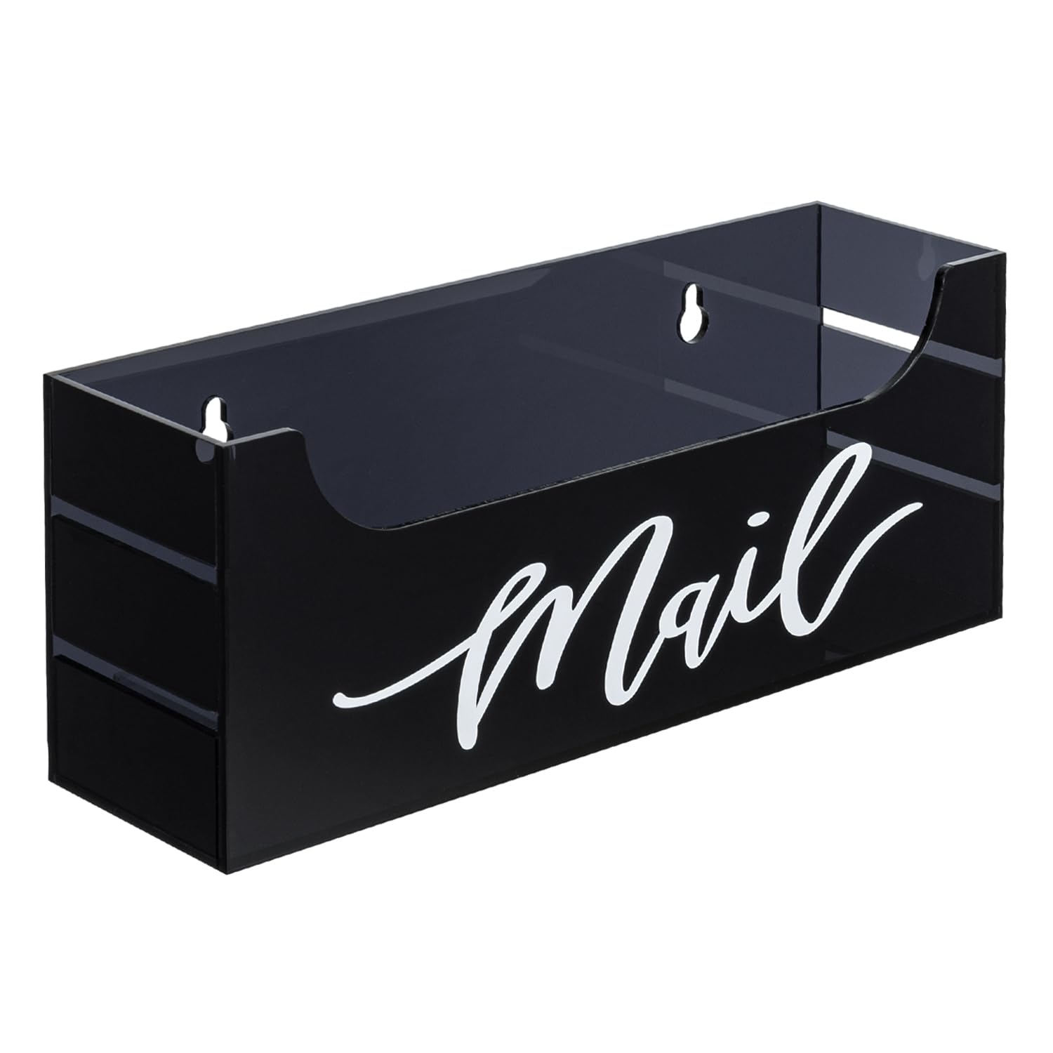 Amazon.com: MyGift Premium Smoky Gray Acrylic Mail Holder with ...