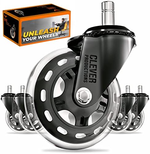 Amazon.com: Replacement Office Chair Wheels (3" Set of 5) - Smooth ...