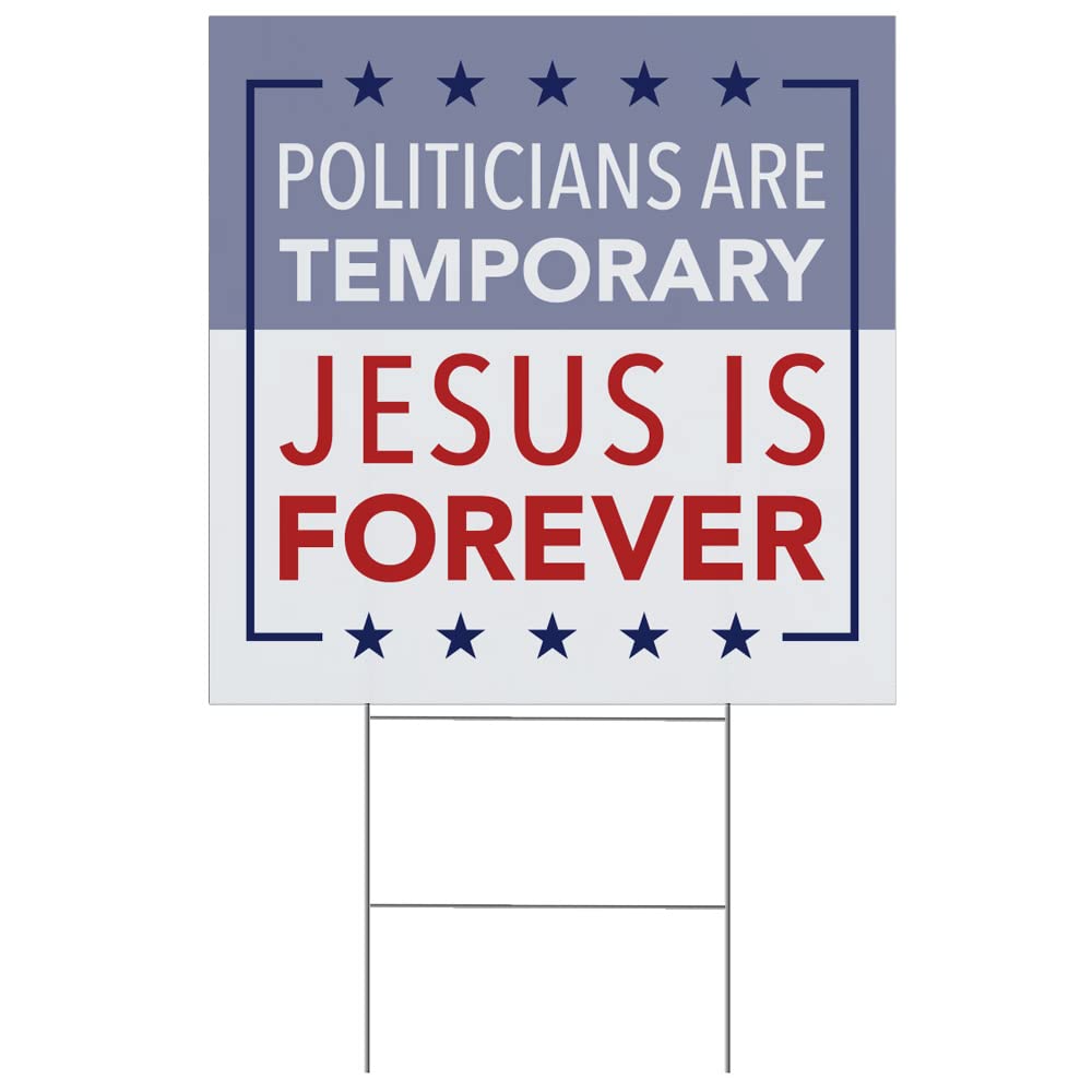 Amazon.com : Jesus Is Forever Yard Sign, Religious Yard Signs, Lawn ...