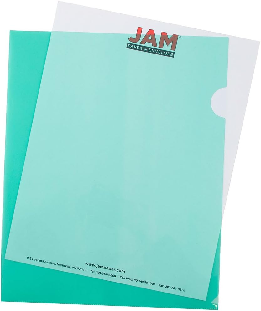 Amazon.com : JAM PAPER Plastic Sleeves - Letter Size - 9 x 11 1/2 ...