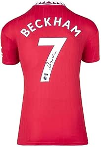 Amazon.com: David Beckham Signed Manchester United Shirt: Home, 2022-23 ...