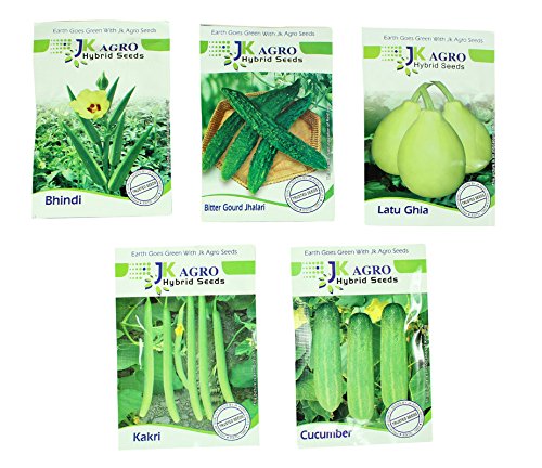 5 Variety Deluxe JK Agro Vegetable Seeds Create a Deluxe Garden (5 ...