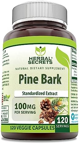 Amazon.com: Herbal Secrets Pine Bark Extract Supplement | 100 Mg per ...