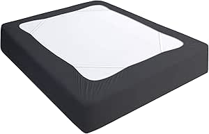 Amazon.com: Box Spring Cover Full Size, Elastic Fabric Wrap Around 4 ...