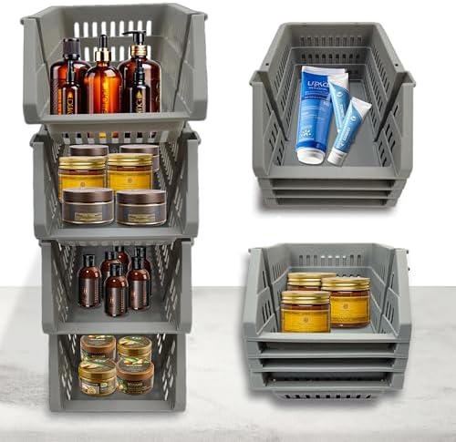 Amazon.com - Skywin TidyFriend Small Plastic Stackable Storage Bins for ...