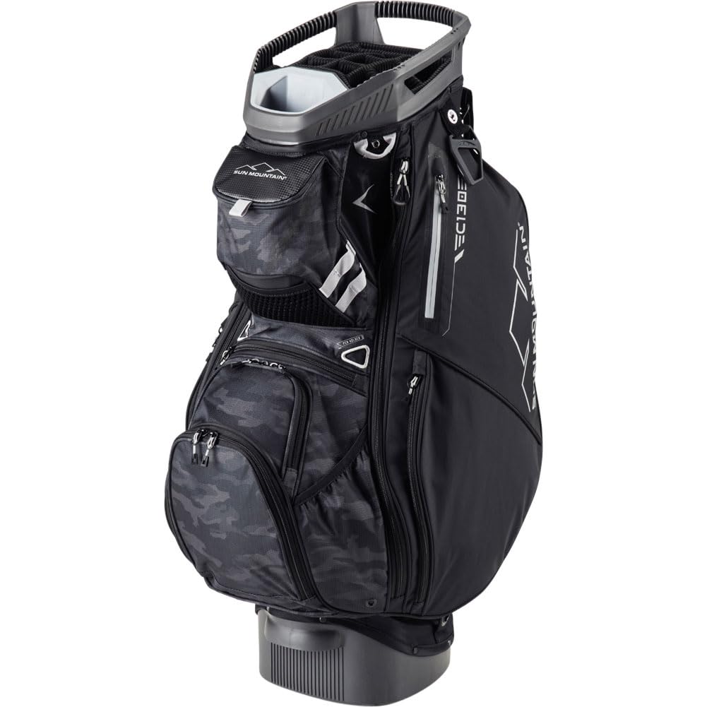 Sun Mountain C-130 14 Way Full Length Divider Golf Cart Bag Black-Black ...