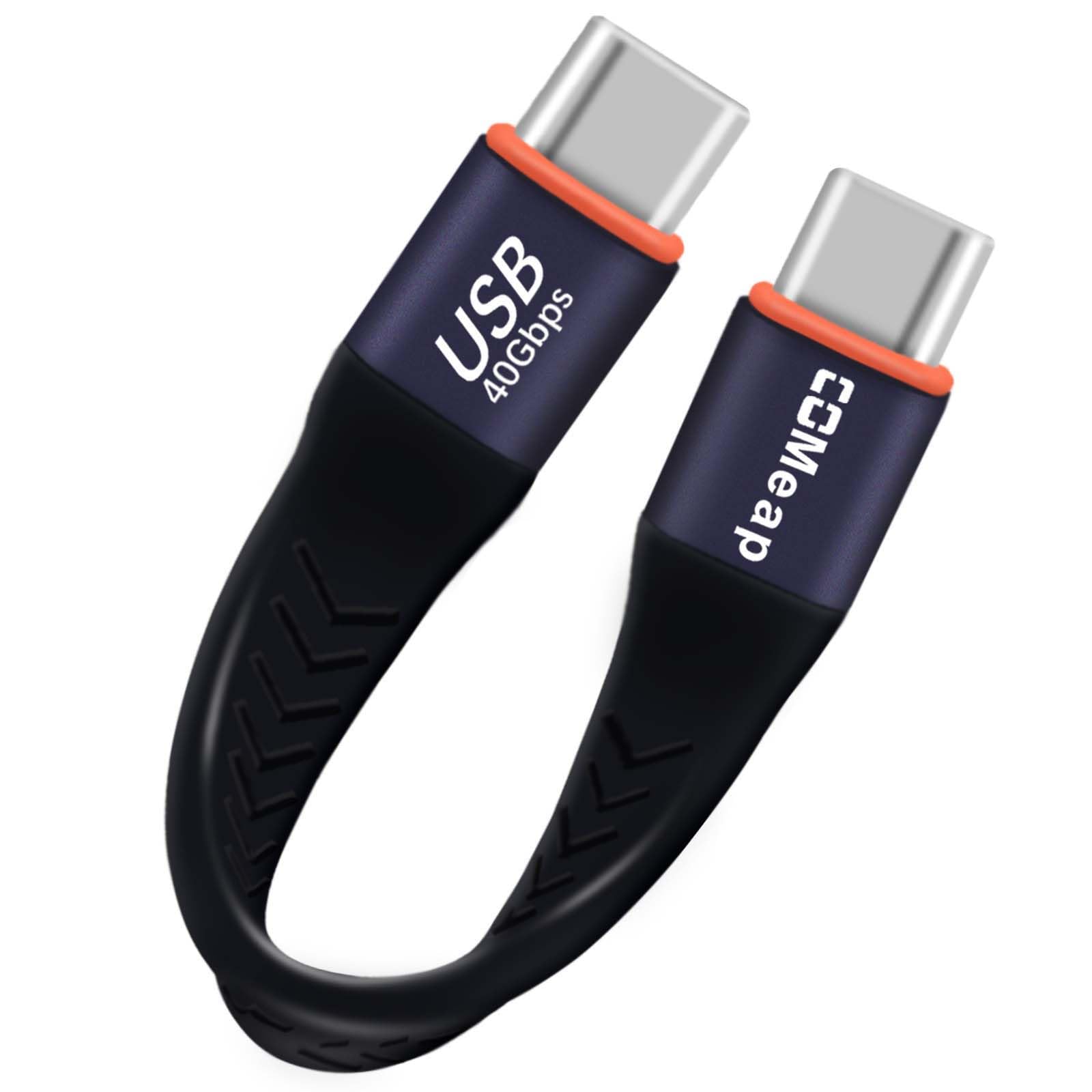 Snapklik.com : COMeap Short USB C Cable, 40Gbps Short USB 4 Cable, 240W ...