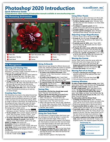 Adobe Photoshop 2020 Introduction Quick Reference Training Tutorial ...
