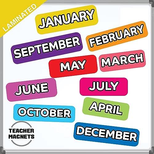 Amazon.com: Calendar Months and Days Magnets for Magnetic Whiteboard ...
