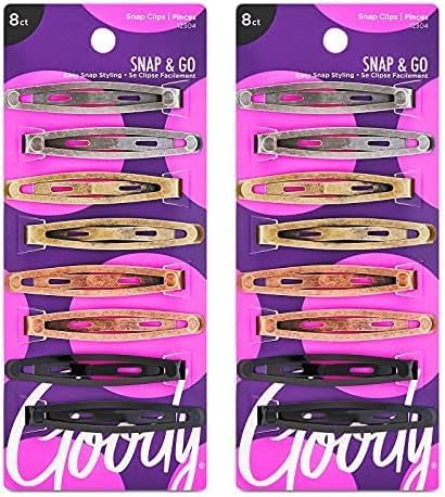 Amazon.com: Goody Metal Contour Hair Snap Clips - 8 Count, Assorted ...