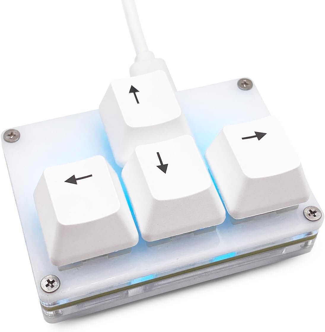 Mini 4-Key Keypad WASD Arrow Key Keycaps Keyboard One-Handed Mechanical ...