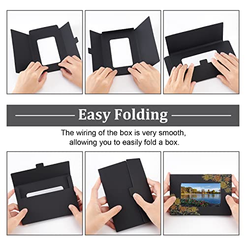 NBEADS 30 Packs Window Postcards Envelopes, Black Postcard Envelopes ...
