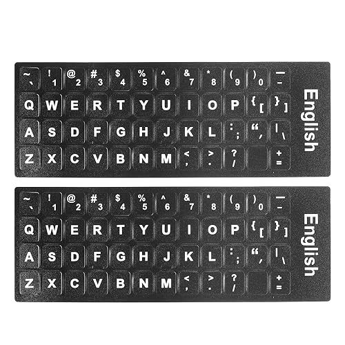 PATIKIL English Keyboard Stickers, 2 Pack Universal Keyboard ...