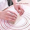 Silicone Pastry Mat with Measurements, The Gift is 1 Piece Dough Cutter ...