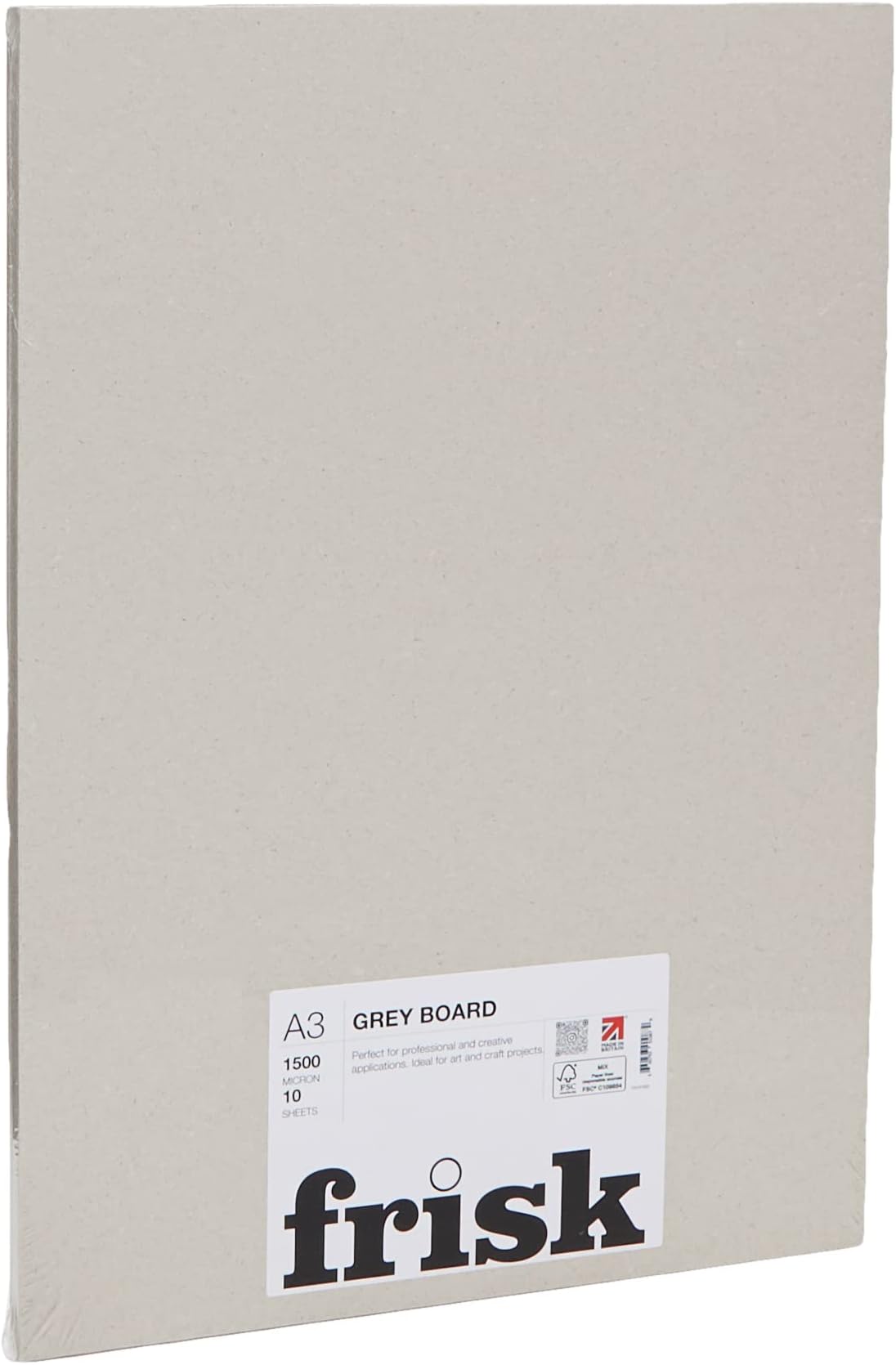 Frisk Greyboard 1500mic A3 Pack of 10 Sheets, board, Grey, 42 x 30 x 2 ...