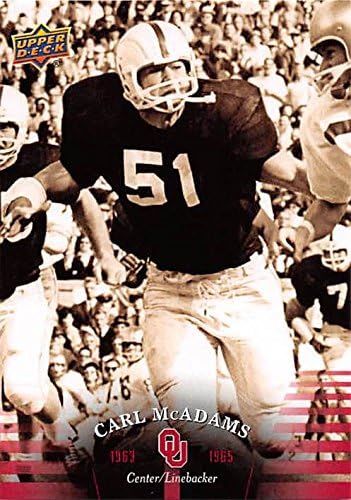 Carl McAdams football card (Oklahoma Sooners) 2011 Upper Deck #10 1963 ...