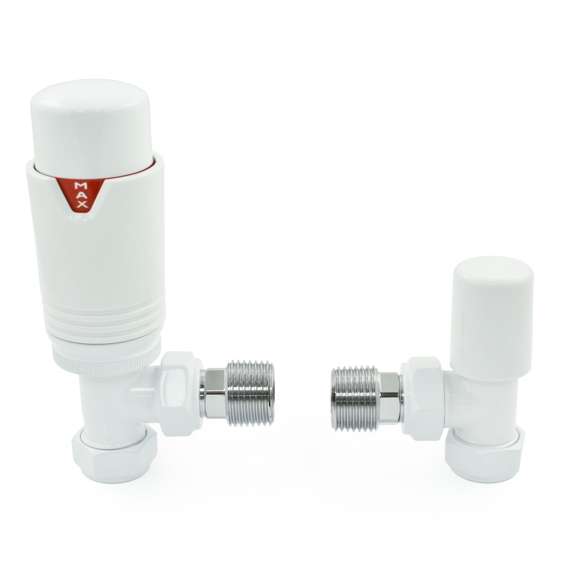 Thermostatic Radiator Valve Angled TRV Style (All White) – BigaMart