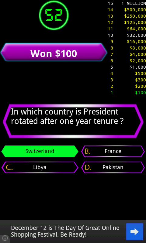 Millionaire Quiz Game - App on Amazon Appstore