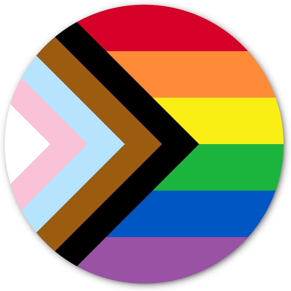Amazon.com - Applicable Pun Heart Progress Pride Flag LGBTQ POC ...