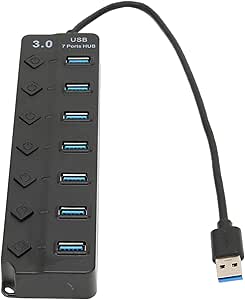 USB Splitter, Plug and Play 7 Ports USB3.0 Hub High Speed Transmission ...