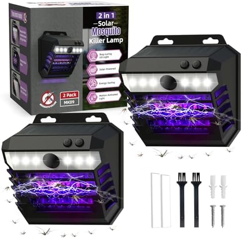 Amazon.com : Solar Bug Zapper Outdoor, Mosquito Zapper Killer Lamp ...