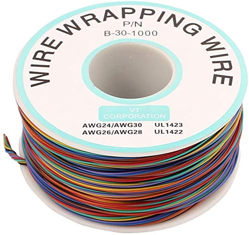 250M White PCB Solder PVC Coated Tin Plated Copper Wire Wire-Wrapping ...