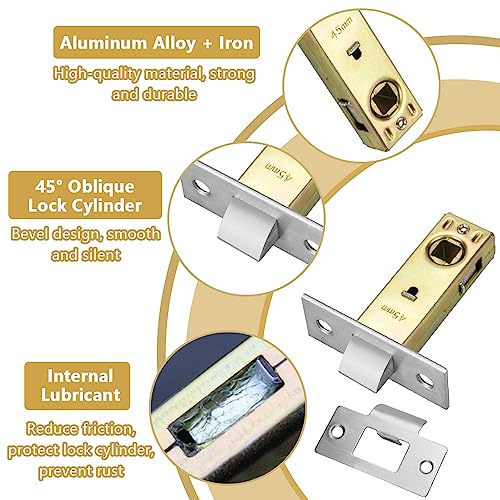 OKUYAN 5PCS Tubular Latch Set 45mm Tubular Mortice Latch Tubular Door ...