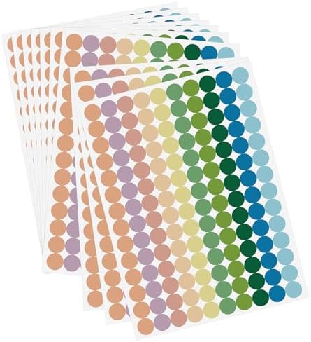 Amazon.com : Sabary 20 Sheets Colorful Coding Labels Rectangle Colored ...