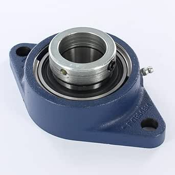 SKF FYTB 40 FM Ball Bearing Flange Unit, 2 Bolts, Eccentric Collar, Regreasable, Contact Seal ...